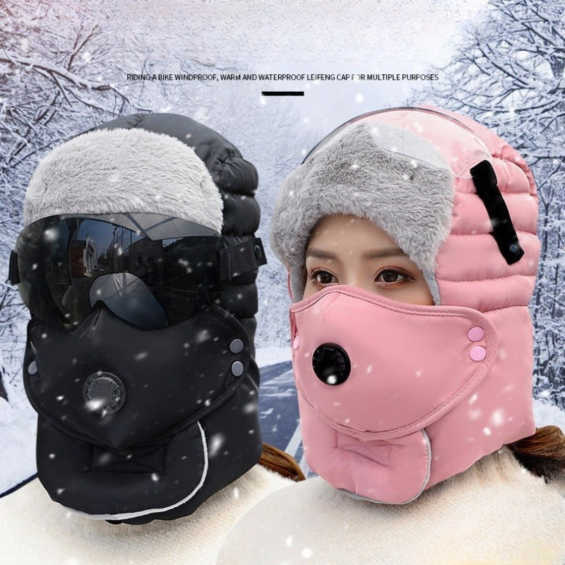 🧣 Vintermössa med Avtagbar Ansiktsmask – Varm, Andas Bra & Perfekt för ...